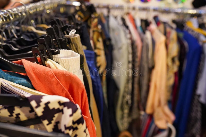 A Second Hand Clothes Shop in the Center of the City with a Lot of ...