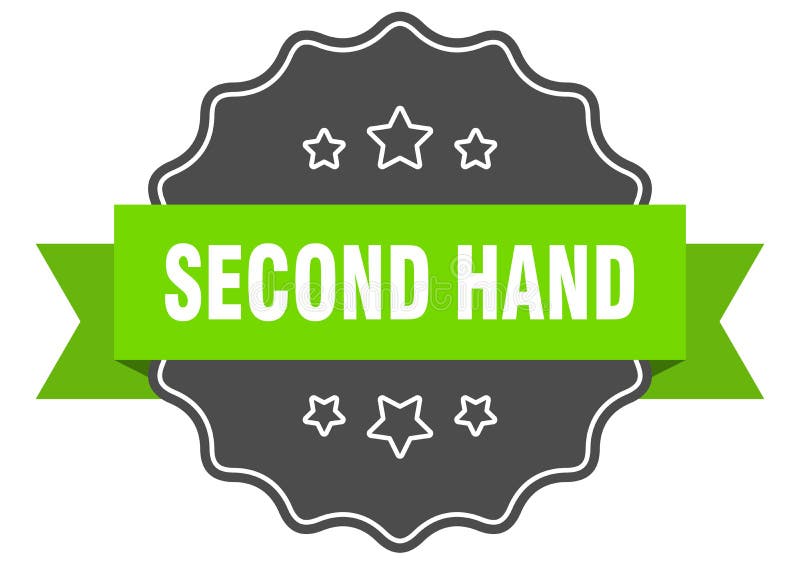Second hand label stock vector. Illustration of sign - 194921758