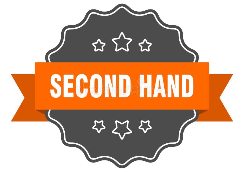 Second hand label stock vector. Illustration of round - 194924303