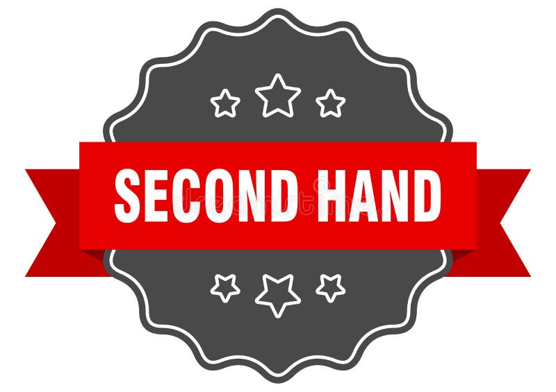 Second Hand Sticker. Second Hand Square Sign Stock Vector ...