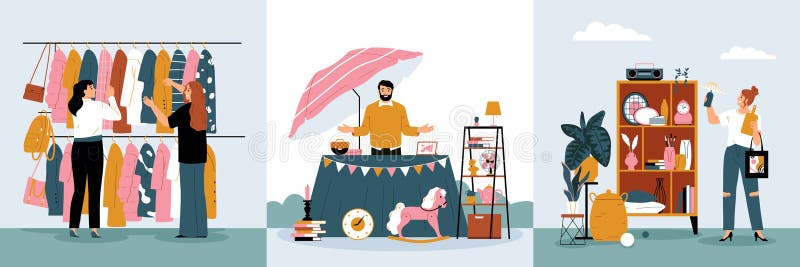 Second Hand Set stock illustration. Illustration of store - 269780394