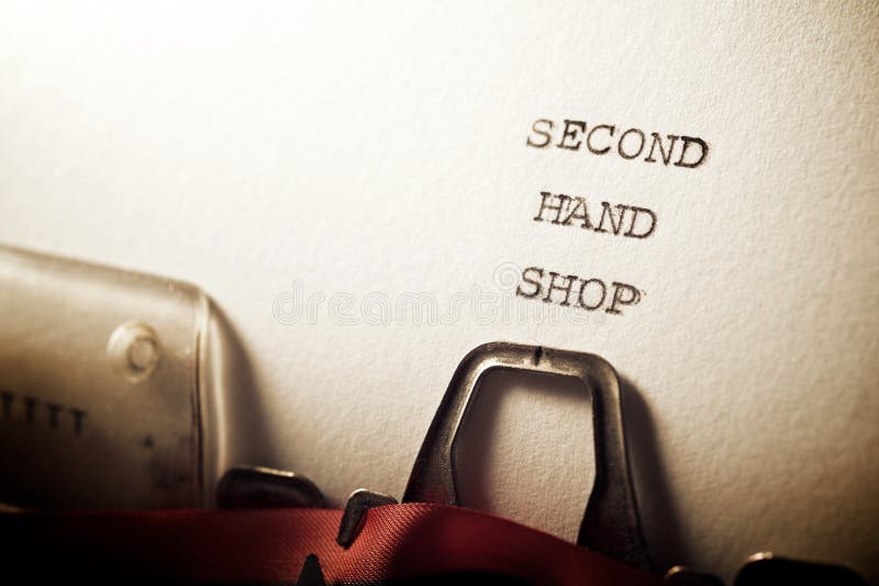 Second hand shop text stock image. Image of design, rustic - 181487671