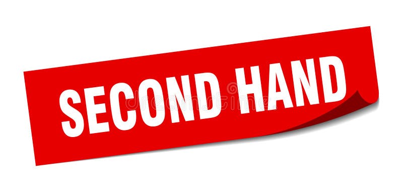 Second Hand Sticker. Second Hand Square Sign Stock Vector ...
