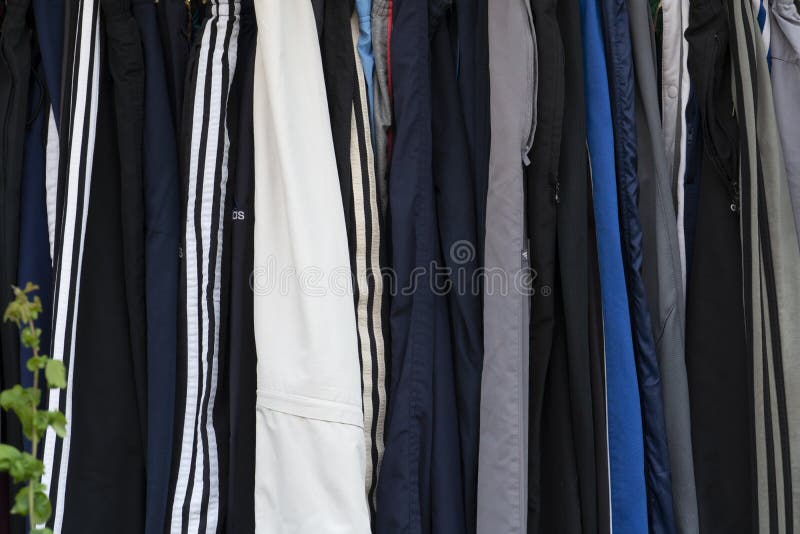 Second handed clothes shop editorial photo. Image of shop - 39138016