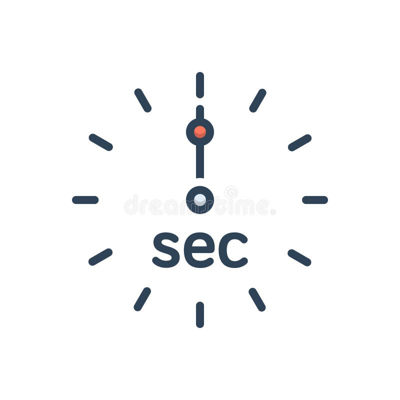 Color Illustration Icon for Second, Circle and Hours Stock Illustration ...