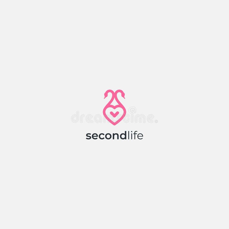 Second Life Logo Heart Like Head Bunny Stock Vector - Illustration of ...
