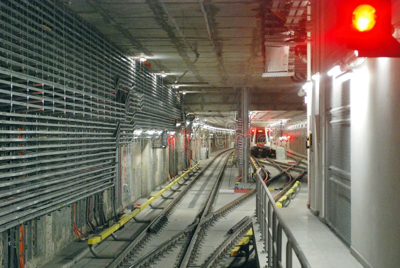 Second Line of Warsaw Subway System Editorial Stock Image - Image of ...