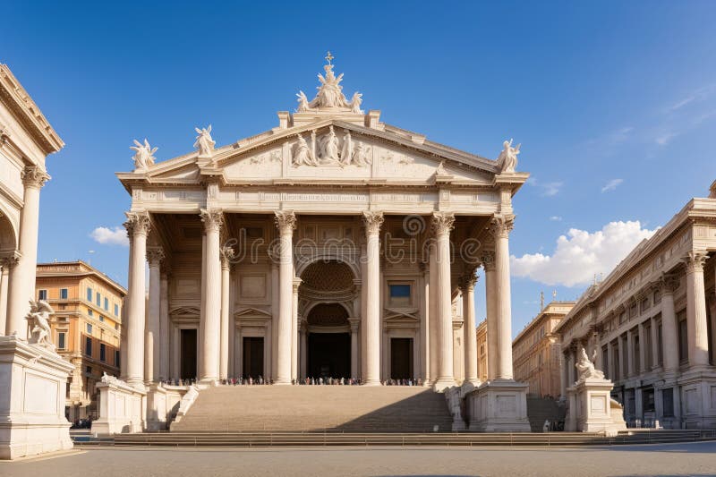 The Second Monument in Rome is Called Vittorio Emanuele. Stock ...