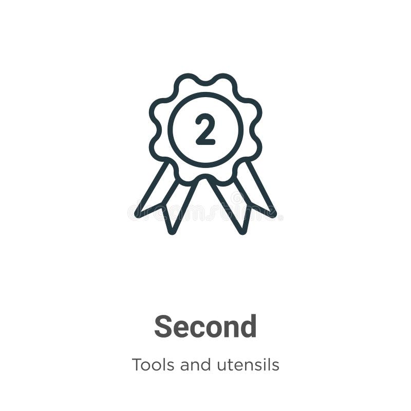 Second Outline Vector Icon. Thin Line Black Second Icon, Flat Vector ...