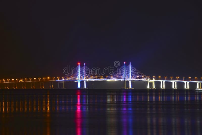 Second Penang Bridge stock image. Image of transport - 57990785