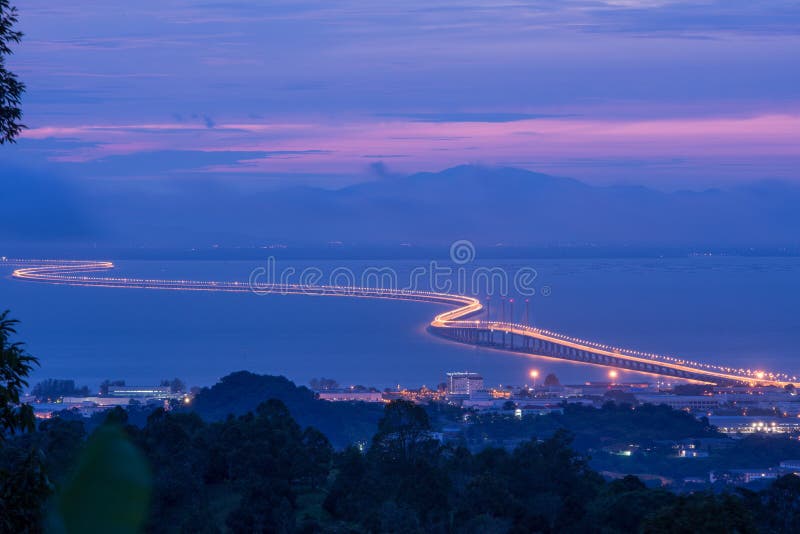 Second Penang Bridge stock photo. Image of light, sultan - 60336092