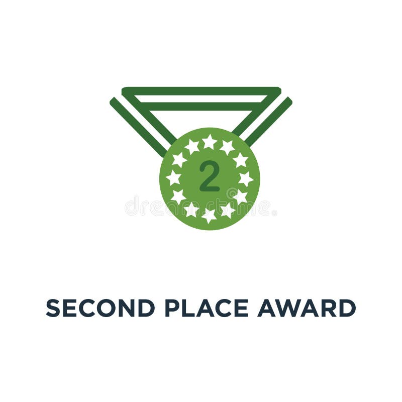 Second Place Award Icon. Prize for Winner Concept Symbol Design Stock ...