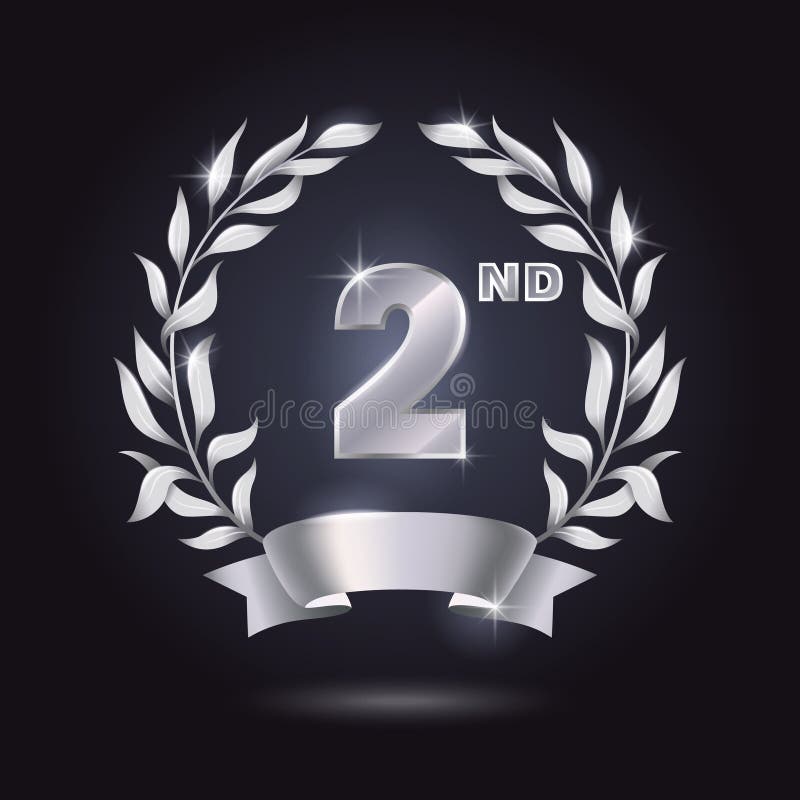 Second Place Emblem Realistic Concept Stock Vector - Illustration of ...