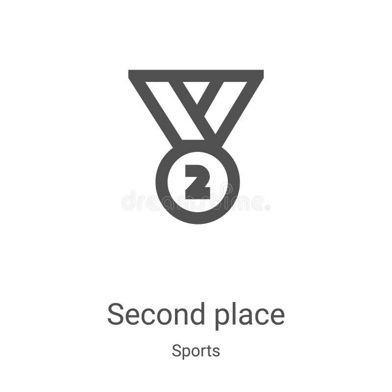 Second Place Icon Vector from Sports Collection. Thin Line Second Place ...