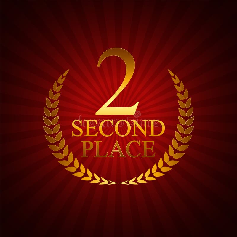 Second Place Laurel Design Label Vector Illustration Stock Vector ...