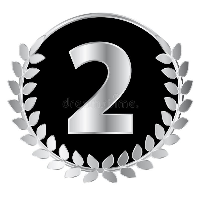 Number two medal stock vector. Illustration of number - 10500450