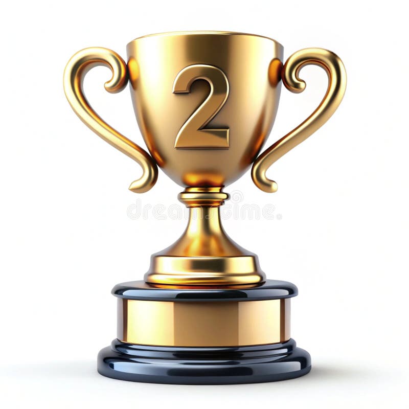 Second Place Trophy Stock Illustrations – 7,153 Second Place Trophy ...