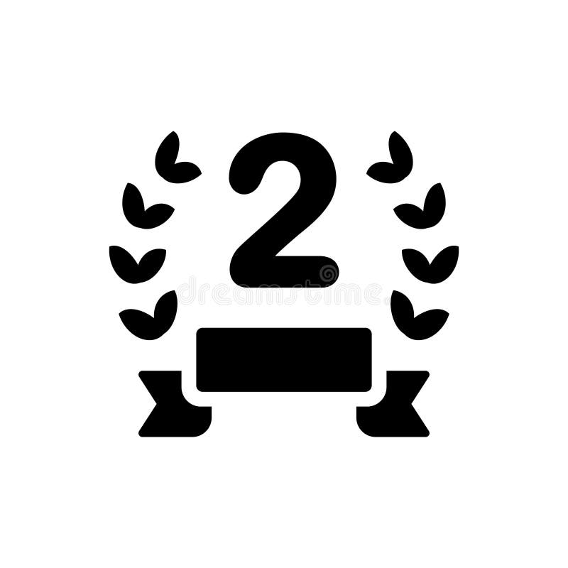Second place wreath icon stock vector. Illustration of vector - 223996183