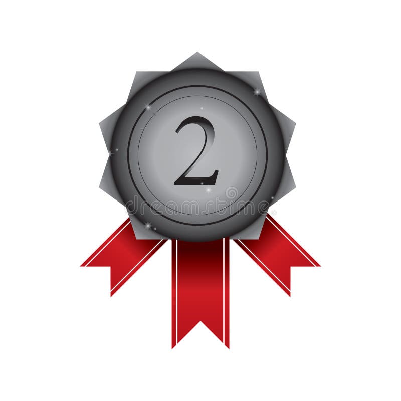 Second Position Badge. Vector Illustration Decorative Design Stock ...