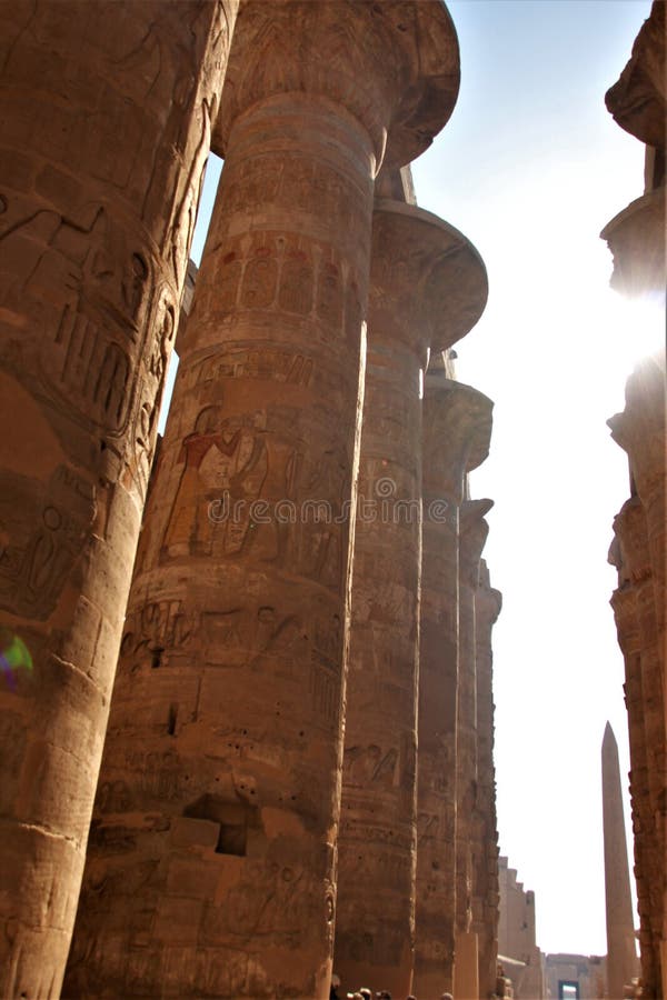 Second Pylon of the Luxor Temple, Egypt Stock Photo - Image of ...