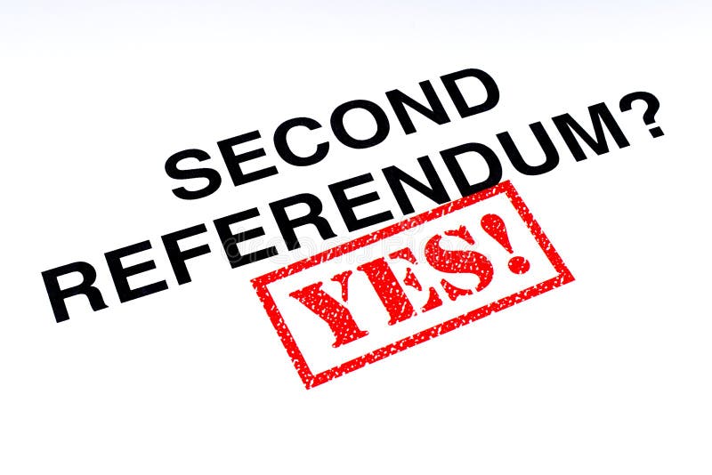 Yes to a Second Referendum stock illustration. Illustration of ...