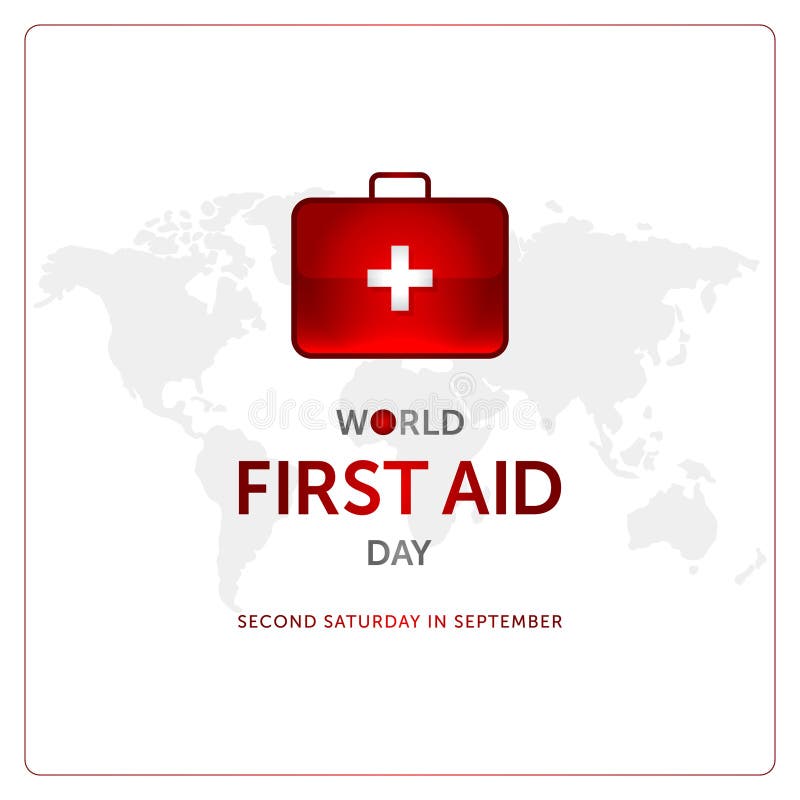 Second Saturday in September World First Aid Day Concept Design Vector ...