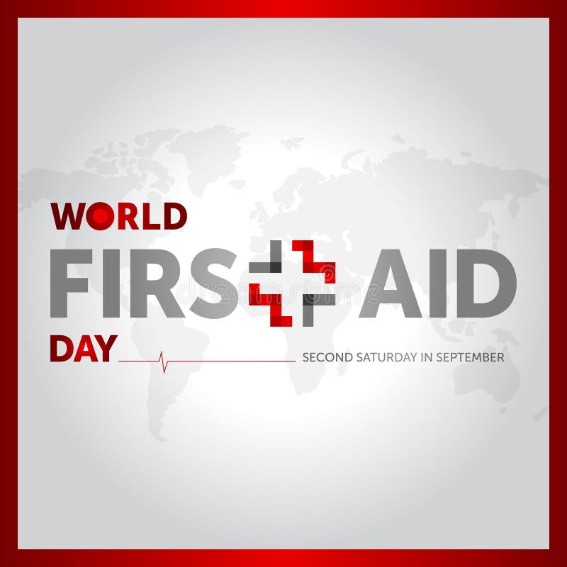 Second Saturday in September World First Aid Day Concept Design Vector ...