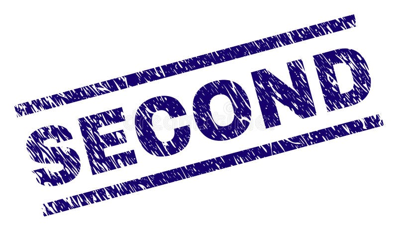 Scratched Textured SECOND Stamp Seal Stock Vector - Illustration of ...