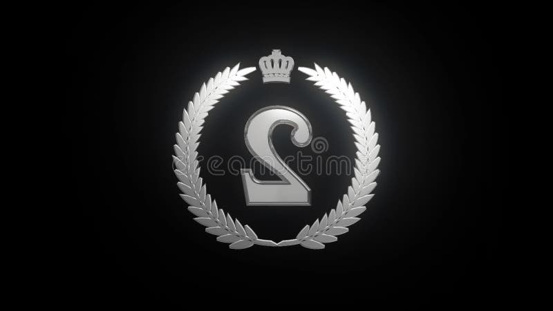 Second Silver Symbol Award Ranking Animation Stock Video - Video of ...