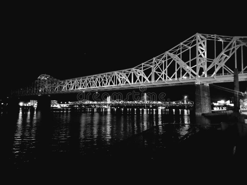 Second Street Bridge Monochrome Stock Photo - Image of symmetry ...