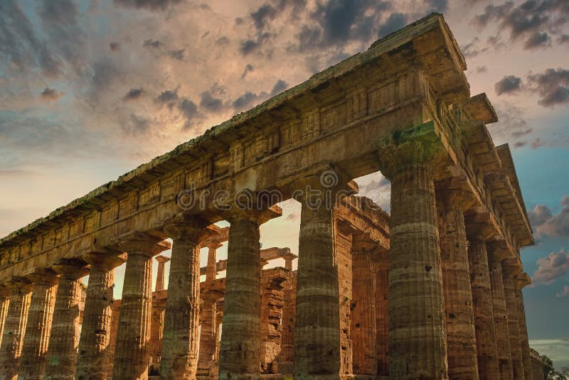 Second Temple of Hera stock image. Image of europe, travel - 269450993