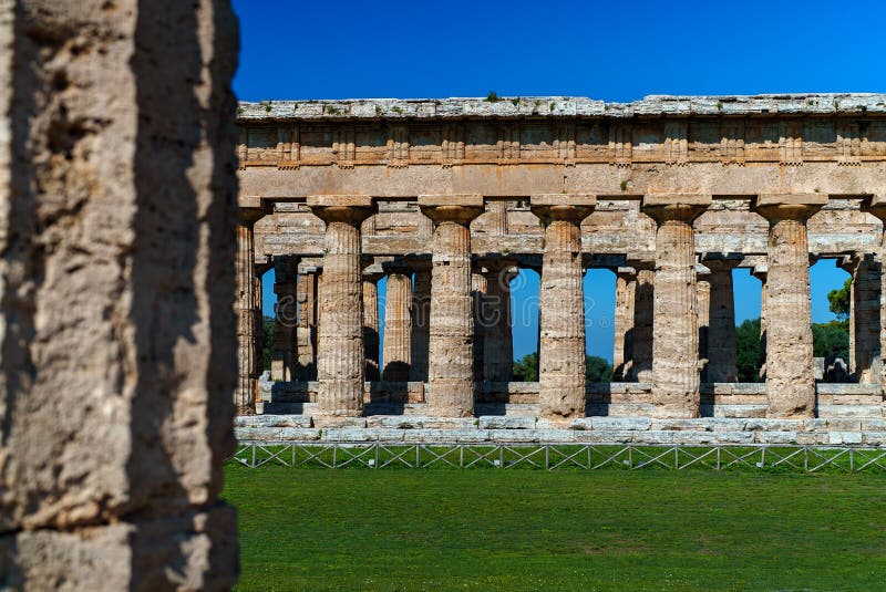 Second Temple of Hera stock image. Image of history - 269451009