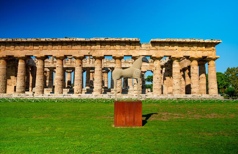 Second Temple of Hera in Paestum Editorial Photo - Image of italy ...
