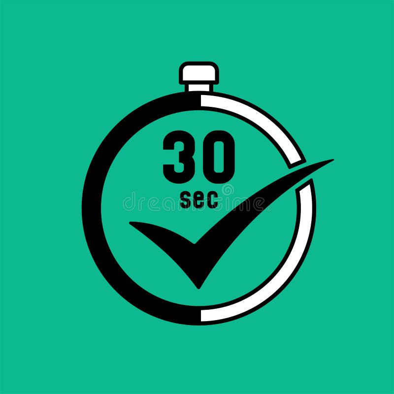 30 Second Time Countdown Sign Stock Vector - Illustration of minutes ...