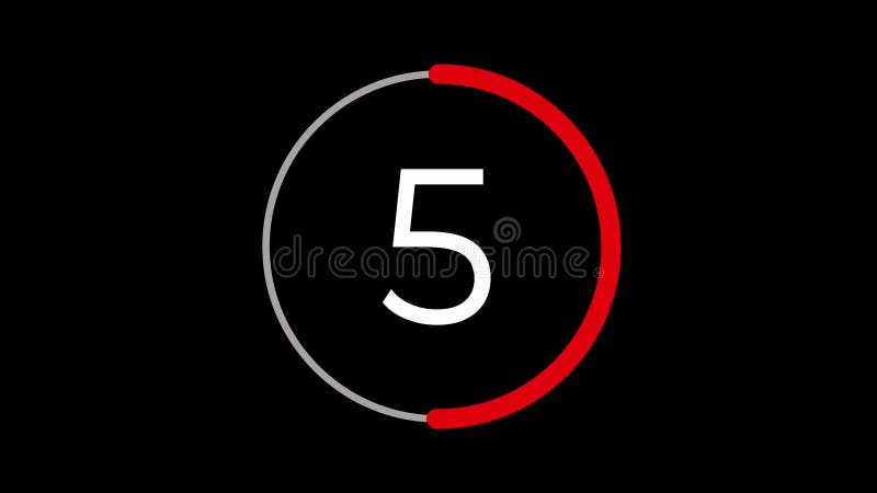 A 10 Second Timer Animation with a Moving Red Scale Stock Footage ...