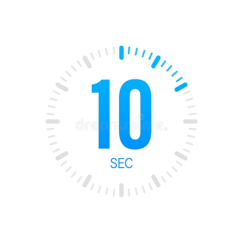 The 10 Second, Timer, Stopwatch Vector Icon. Stopwatch Icon in Flat ...