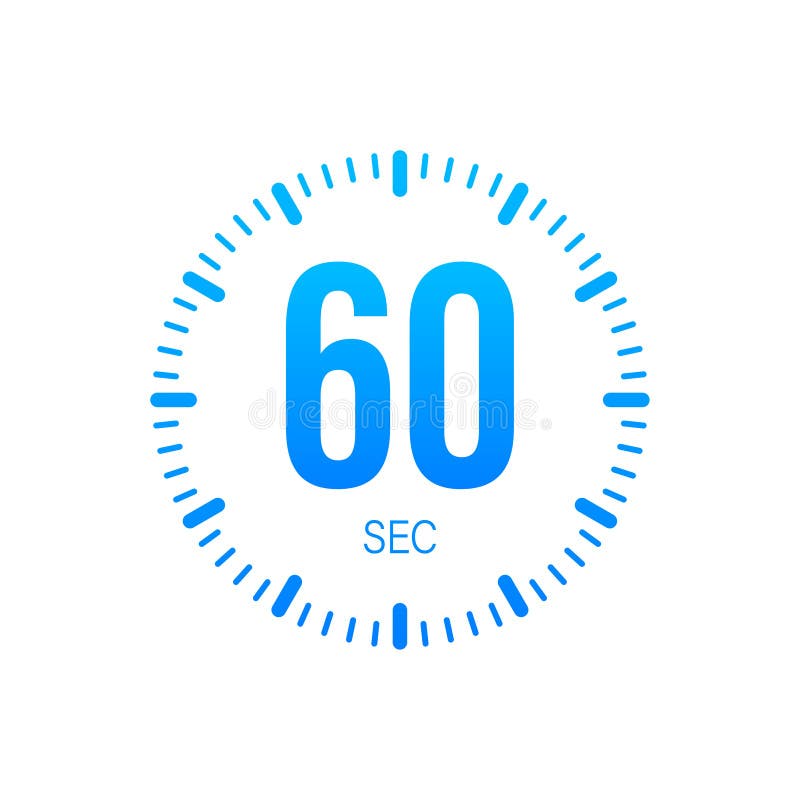 The 60 Second, Timer, Stopwatch Vector Icon. Stopwatch Icon in Flat ...