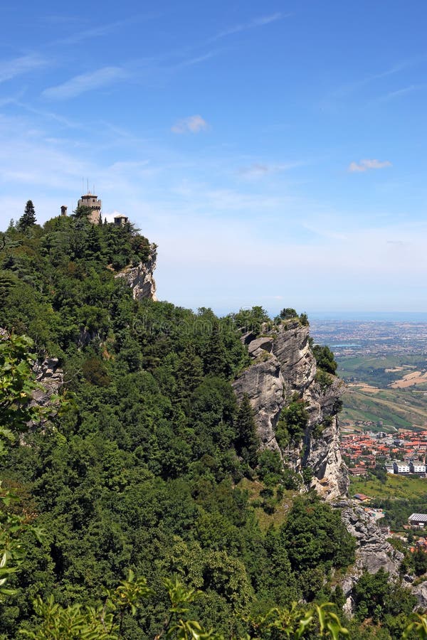Second Tower the Cesta or Fratta San Marino Landscape Stock Image ...