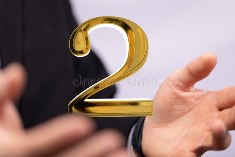 A Second or Two Years Award Digital Number Award Anniversary 3d Stock ...