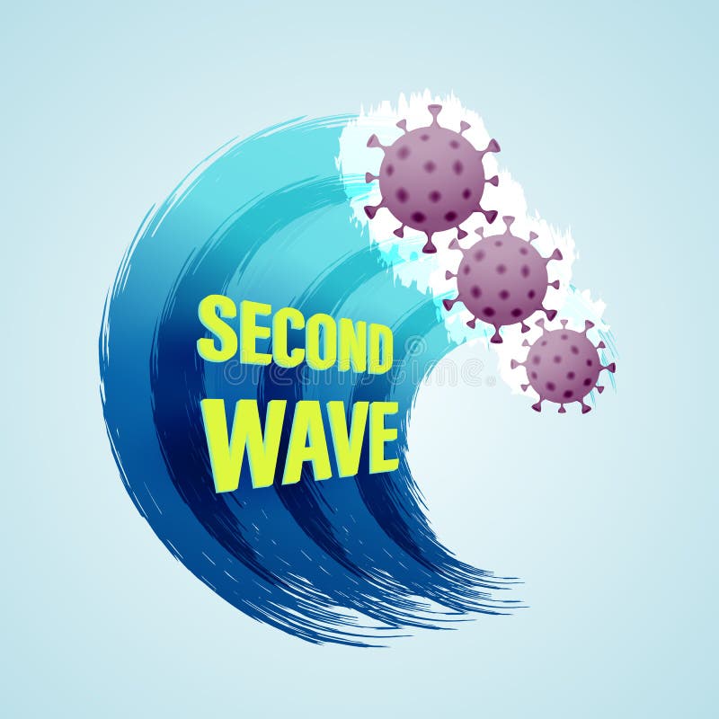 The Second Wave of the Coronavirus Epidemic. Stock Vector ...