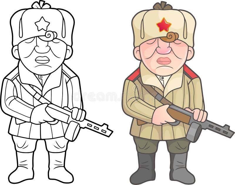 Second World War Soldiers of the Soviet Army Stock Vector ...