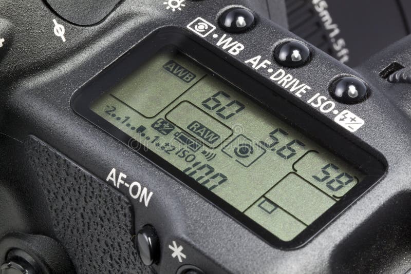 Dial button on DSLR camera stock image. Image of shot - 15389453