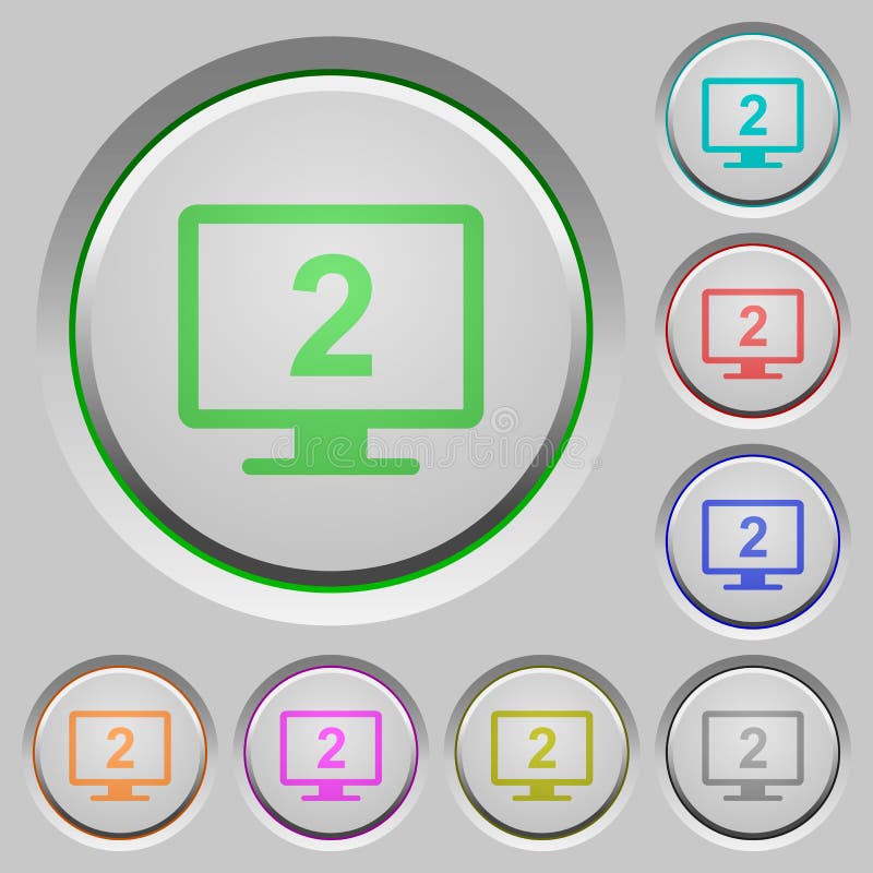 Secondary Display Push Buttons Stock Vector - Illustration of edge ...