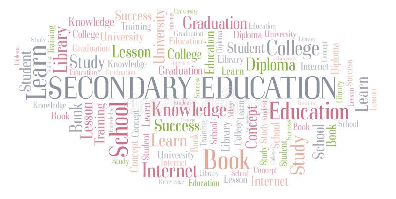 Secondary Education Word Cloud. Stock Illustration - Illustration of ...