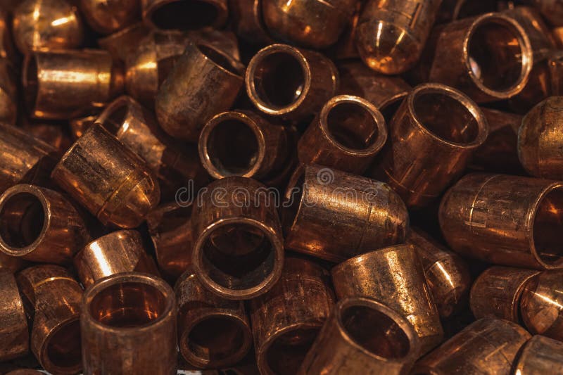 Secondary Raw Materials Copper Scrap, Selective Focus Stock Photo ...