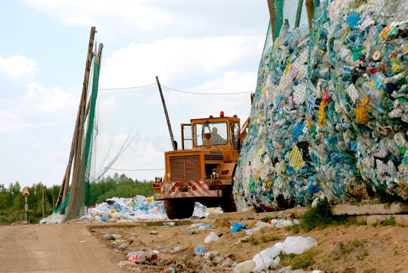 Secondary raw materials stock image. Image of dump, bulldozer - 5361599