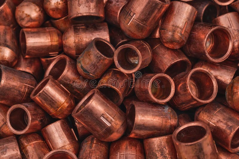 Secondary Raw Materials Copper Scrap, Selective Focus Stock Image ...