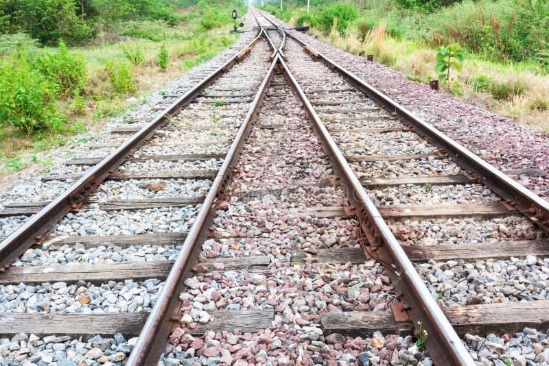 Railroad tracks stock image. Image of steel, rail, perspective - 2060431