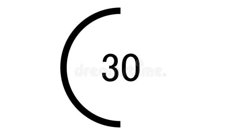 60 Seconds Countdown 1 Minute Timer Motion Graphics Stock Footage ...