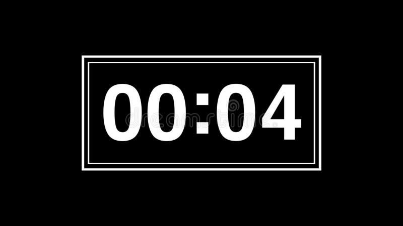 5 Seconds Countdown Timer Animation from 5 To 0 on Transparent Background. Five Seconds Digital ...